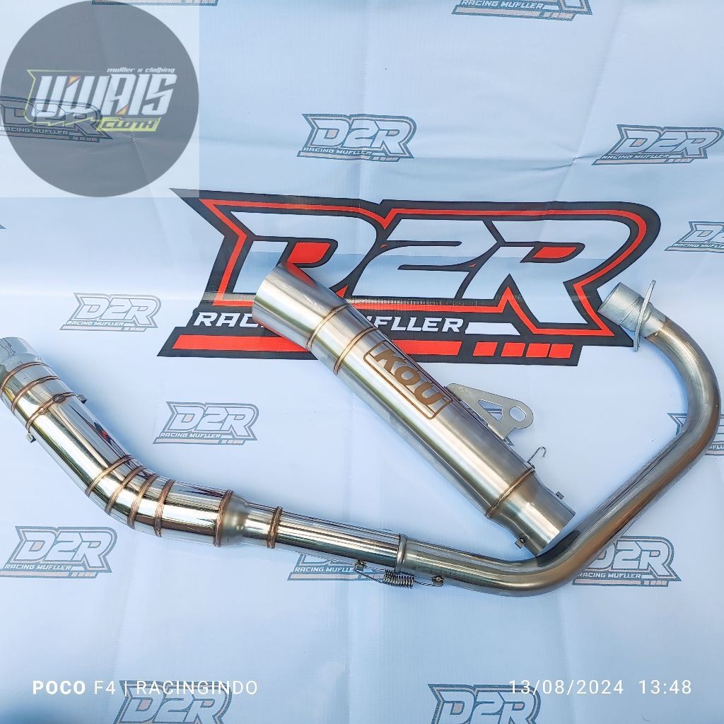 Kou mahachai SUPER open spec pipe 1set and big elbow for tmx 125 tmx ...