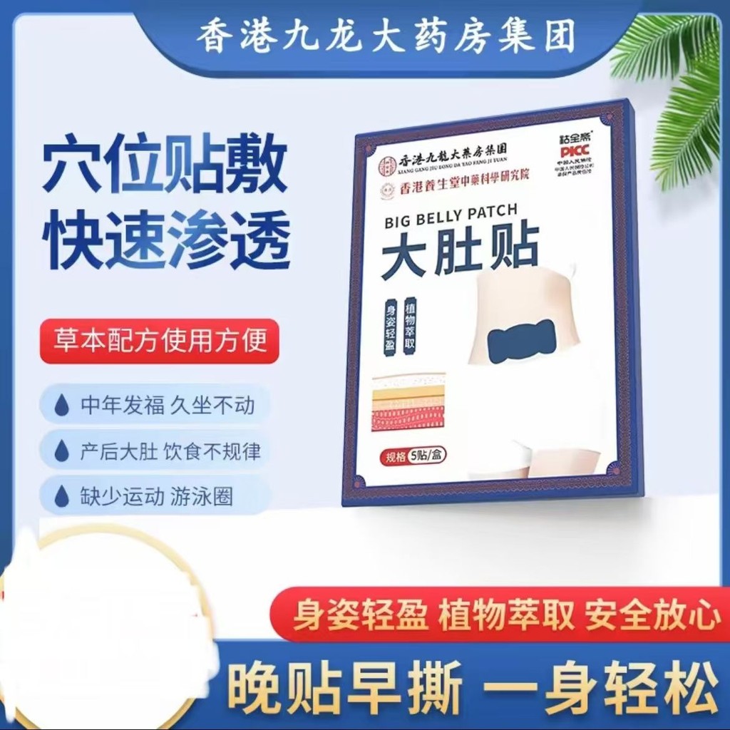 [Ready Stock] [1 Box] Hong Kong Kowloon Big Pharmacy Big Belly Patch ...
