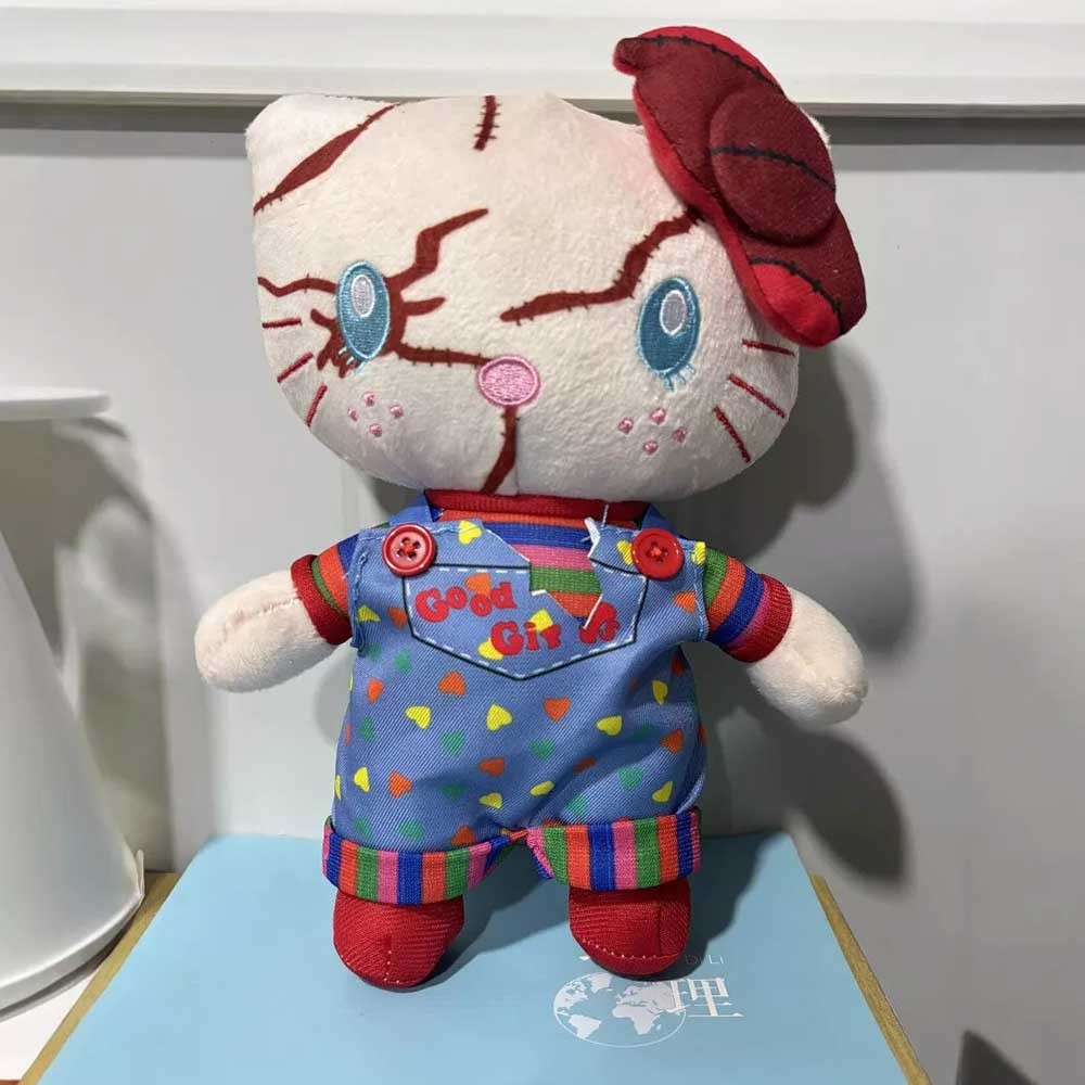 Halloween Terrifying Chucky Plush Toy Scary Hello Kitty Toys Creative ...