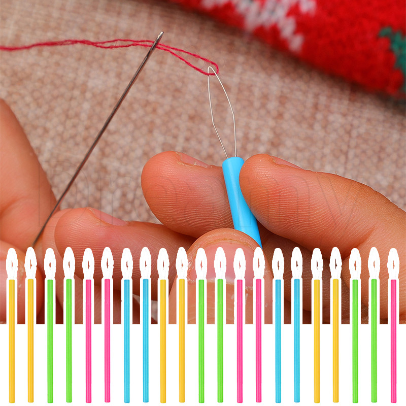 10/20Pcs Hand Needle Threaders - Hand Sewing Household Tools - Colorful Sewing Threader - Long ...