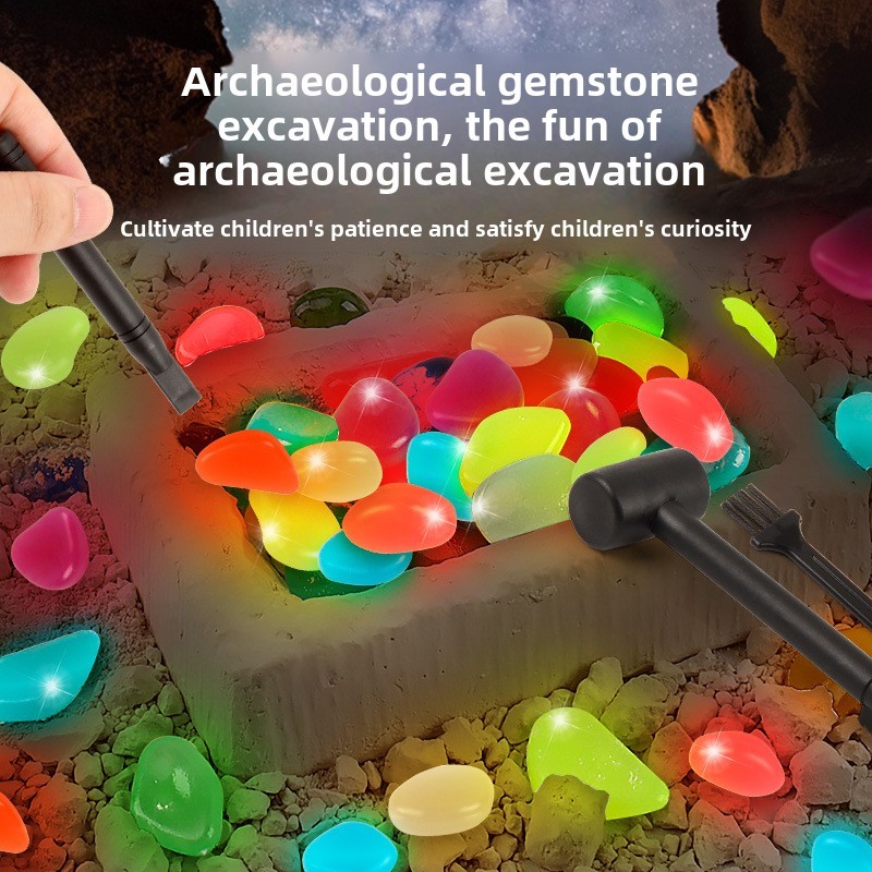 Mining Toy Boy and Girl Diamond Archaeological Treasure Hunt Blind Box ...