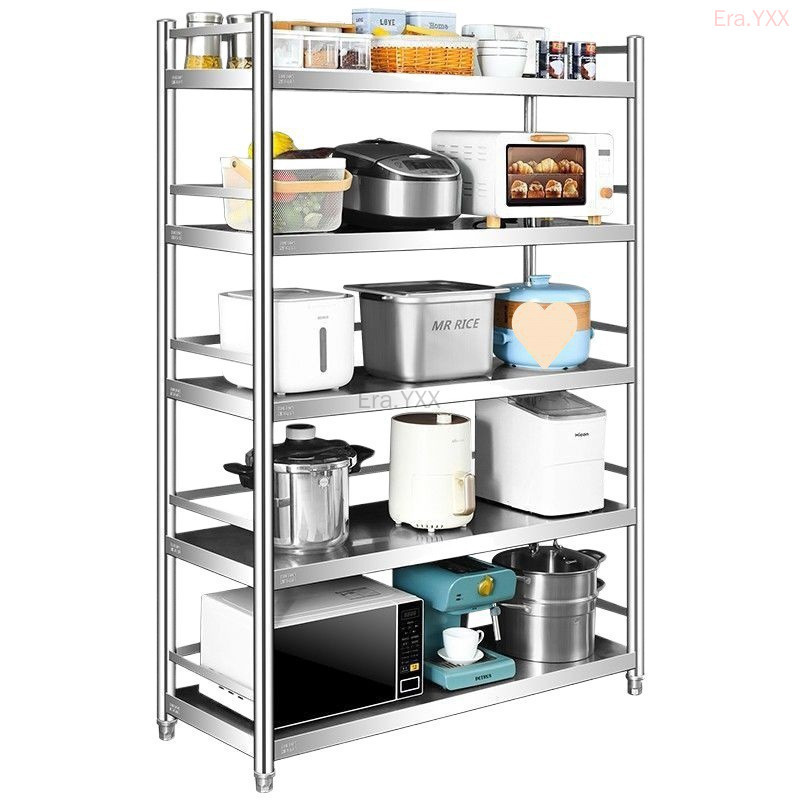 304 Stainless Steel Kitchen Rack Five-Layer Multifunctional Microwave ...