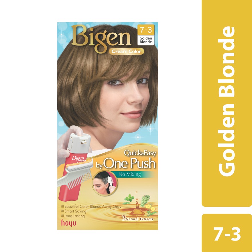 BIGEN One Push Hair Color 7.3 Golden Blonde 1's | Shopee Malaysia