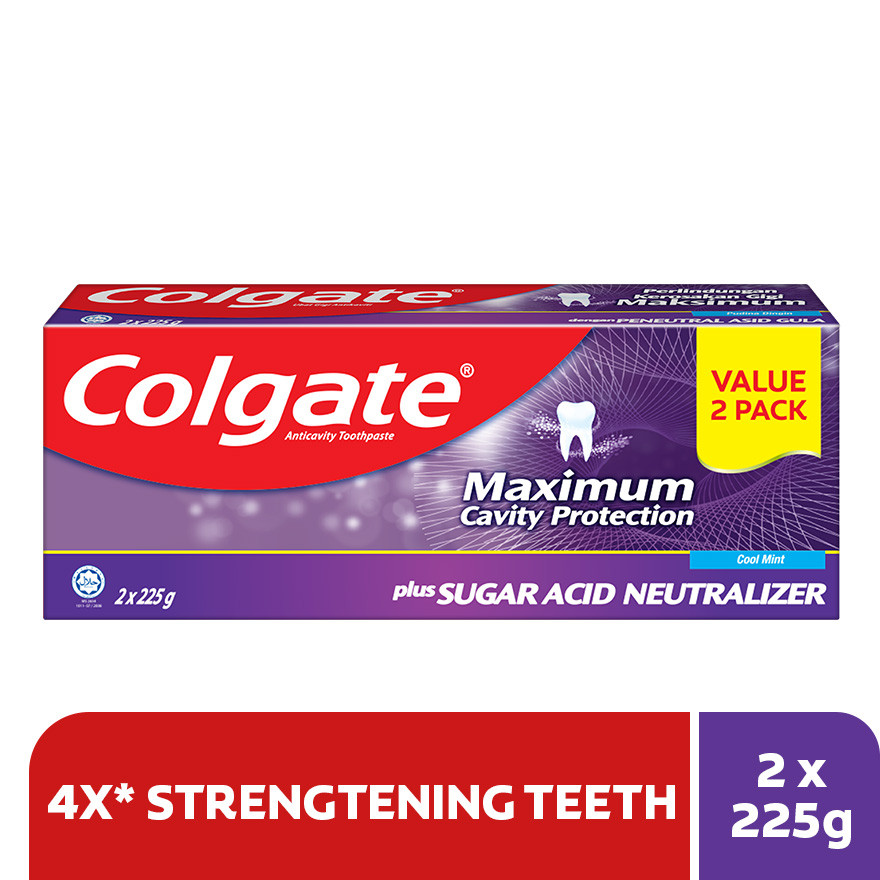 COLGATE Sugar Acid Neutralizer Cool Mint Toothpaste 2x225g | Shopee ...