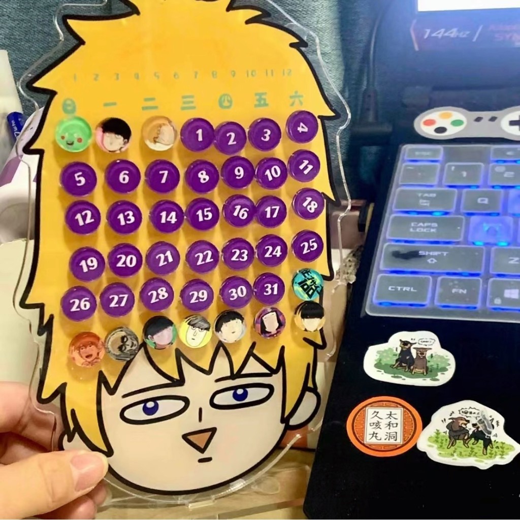 Funny Magnetic Perpetual Calendar diy Straw Bag Handmade Custom Desk ...