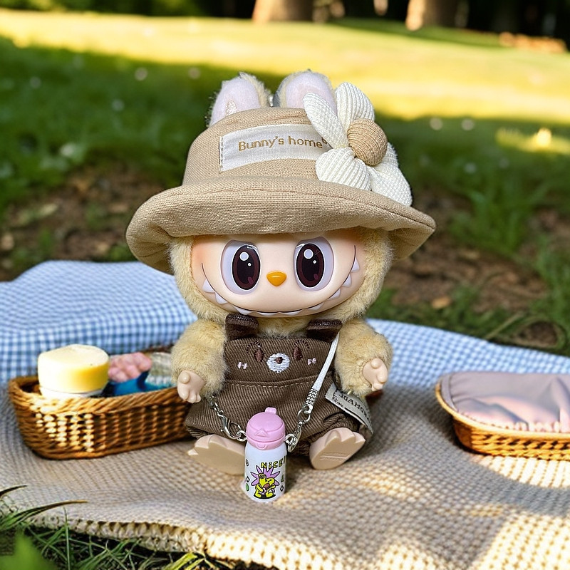 Labubu Baby Clothes Vinyl 17cm Clothes Doll labubu Sitting Pendant ...