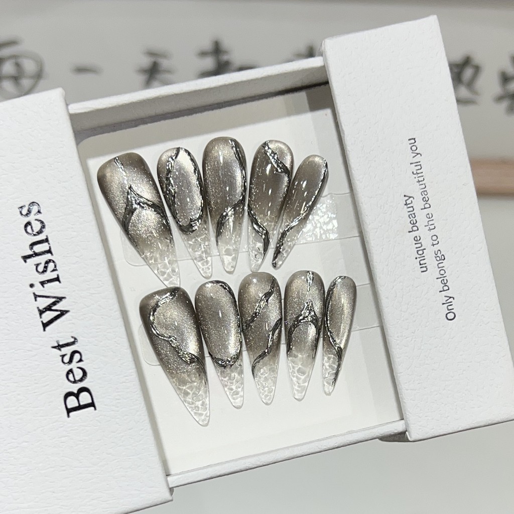 High-end Atmosphere Hand-Weared Black Crack Magic Mirror Cat's Eye ...