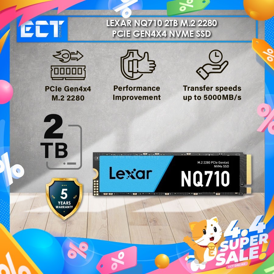 Lexar NQ710 2TB M.2 2280 PCIe GEN4X4 NVMe SSD | Shopee Malaysia
