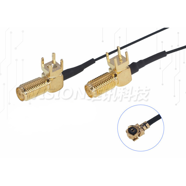 Ipex to SMA-KWE Curved Pin WIFI Module Antenna SMA Socket to IPEX ...
