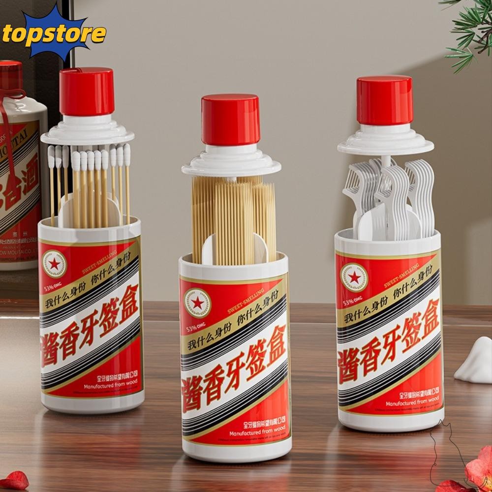 TOPSTORE Cotton swab Organizer, Press Style Portable Automatic ...