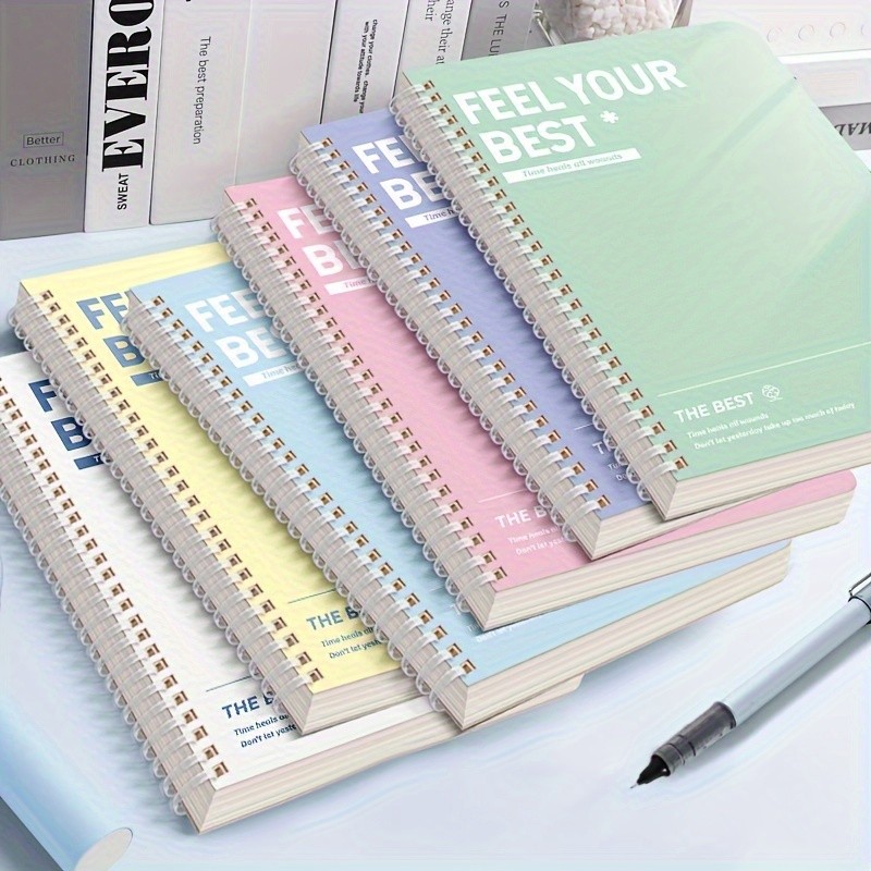 Minimalist A5/B5 Coil Notebook Large Capacity Thick Paper Lined Inner ...