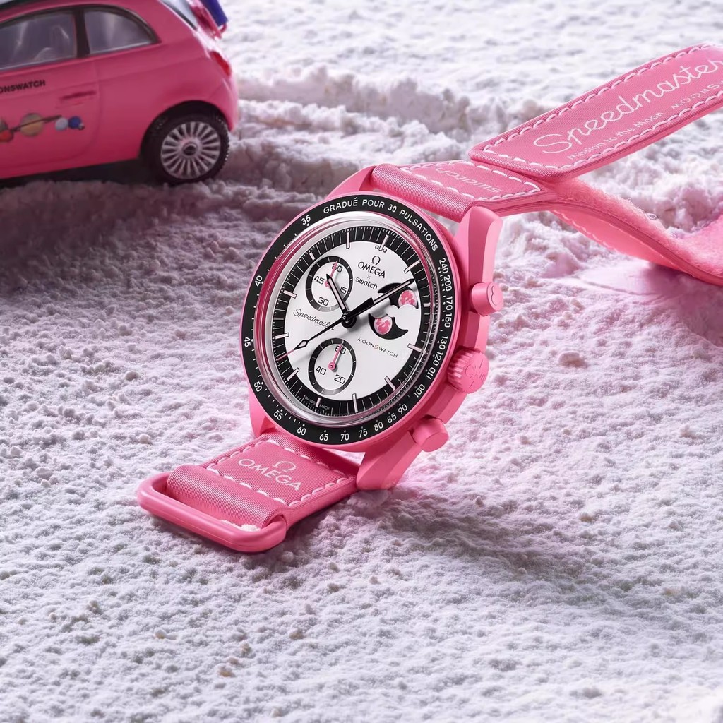 MISSION TO THE PINK MOONPHASE Moonswatch New Man's Watches Full ...
