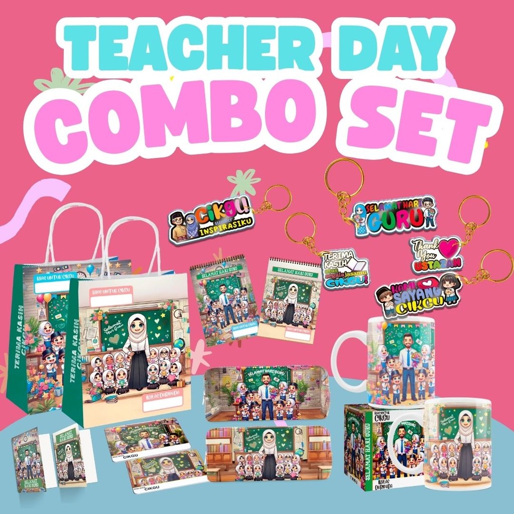 TBF 2025 Teacher Day Gift Set Combo Hari Guru Hadiah Terbaik Set Teachers Day Special Gift for ...