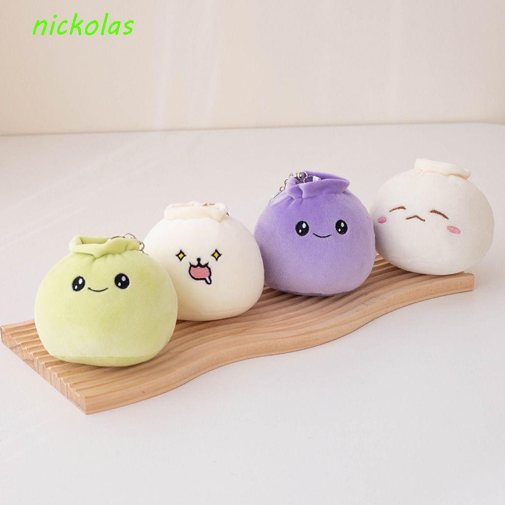 NICKOLAS Steamed Stuffed Bun, Cartoon Face Food Rice Bao Plush, Chinese ...