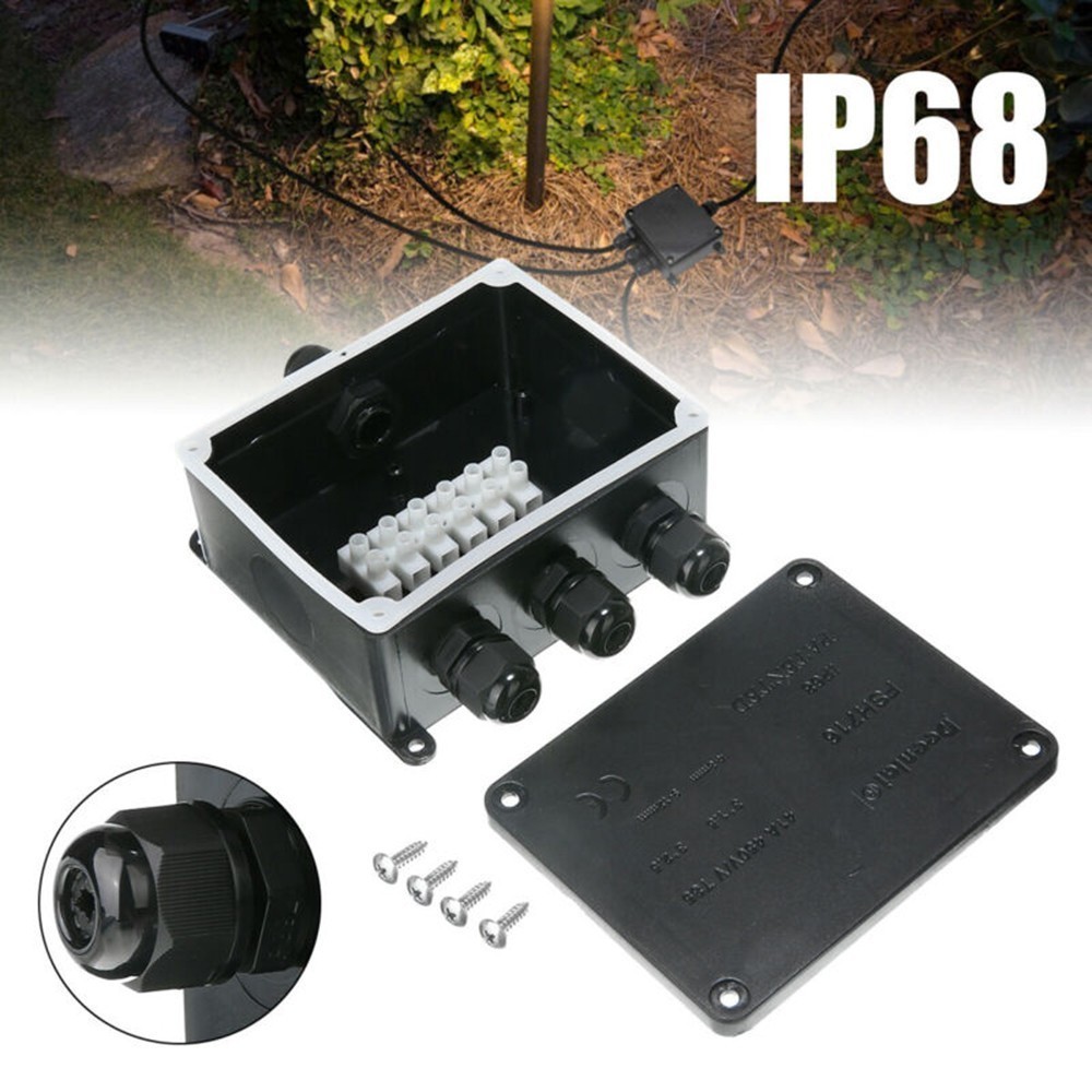 [Super] IP68~Waterproof Junction Box 4Way Electrical Cable Wire Outdoor ...