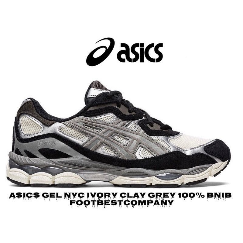 (((FBC) Asics Gel Nyc Ivory Clay Gray 100% | Shopee Malaysia