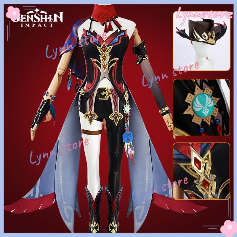 GENSHIN IMPACT CHASCA Game Cosplay Costumes Wig Hat Set Natlan Anemo ...