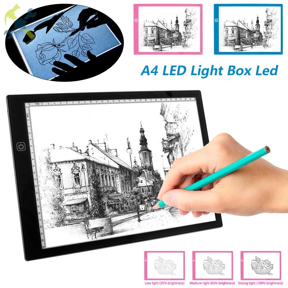 A4 USB LED Artist Tattoo Stencil Board Light Box Tracing Drawing Pad 3 ...