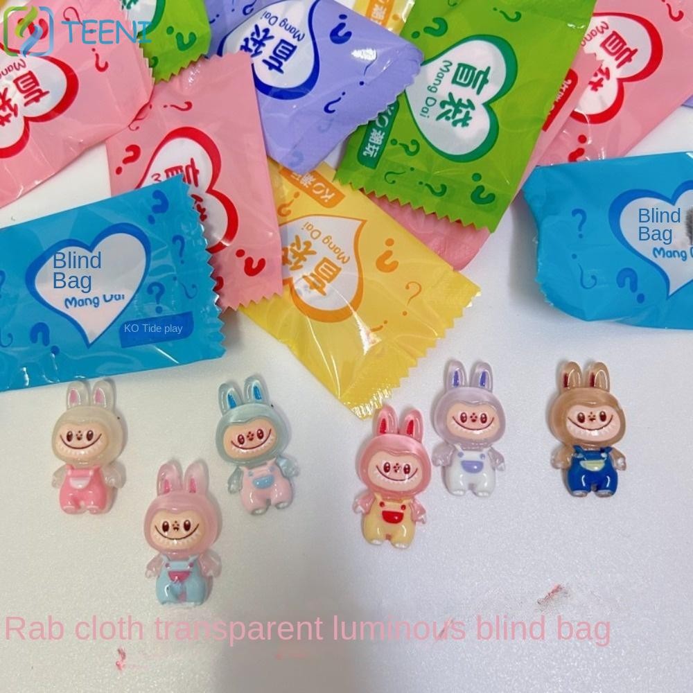 TEENI 20Pcs Mini Luminous Labubu Model, Luminous Light in The Dark ...