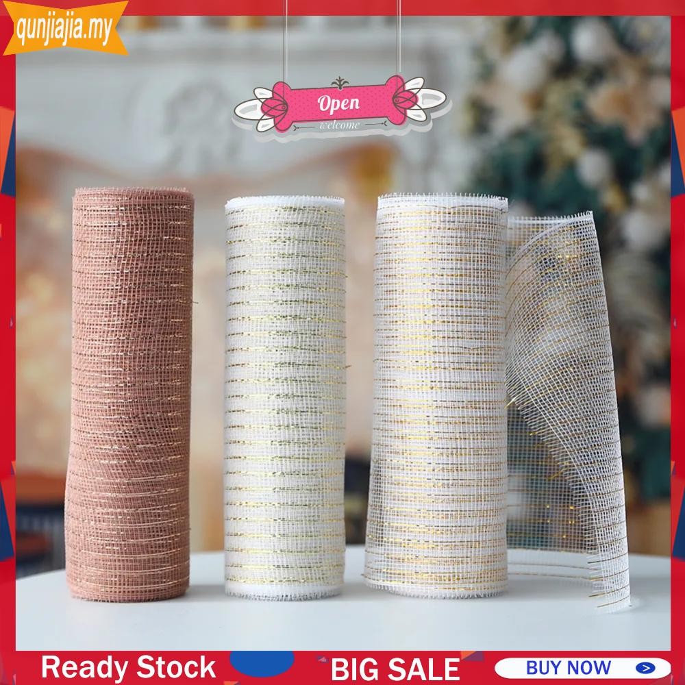 10 Yards Christmas Deco Mesh Decorative Christmas Tree Ribbon for Gift ...