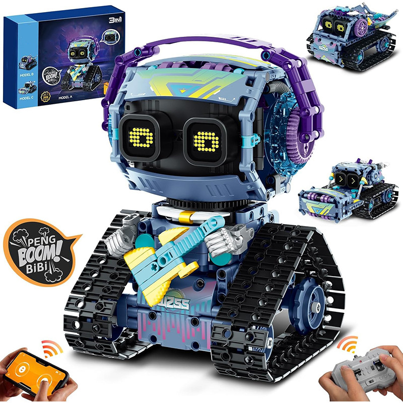 STEM Robot Building Kit 3in1 Remote & App-Controlled Robotic Toys for ...