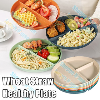 Wheat Straw Pinggan Suku-Suku Separuh Pinggan Diet Portion Plate ...