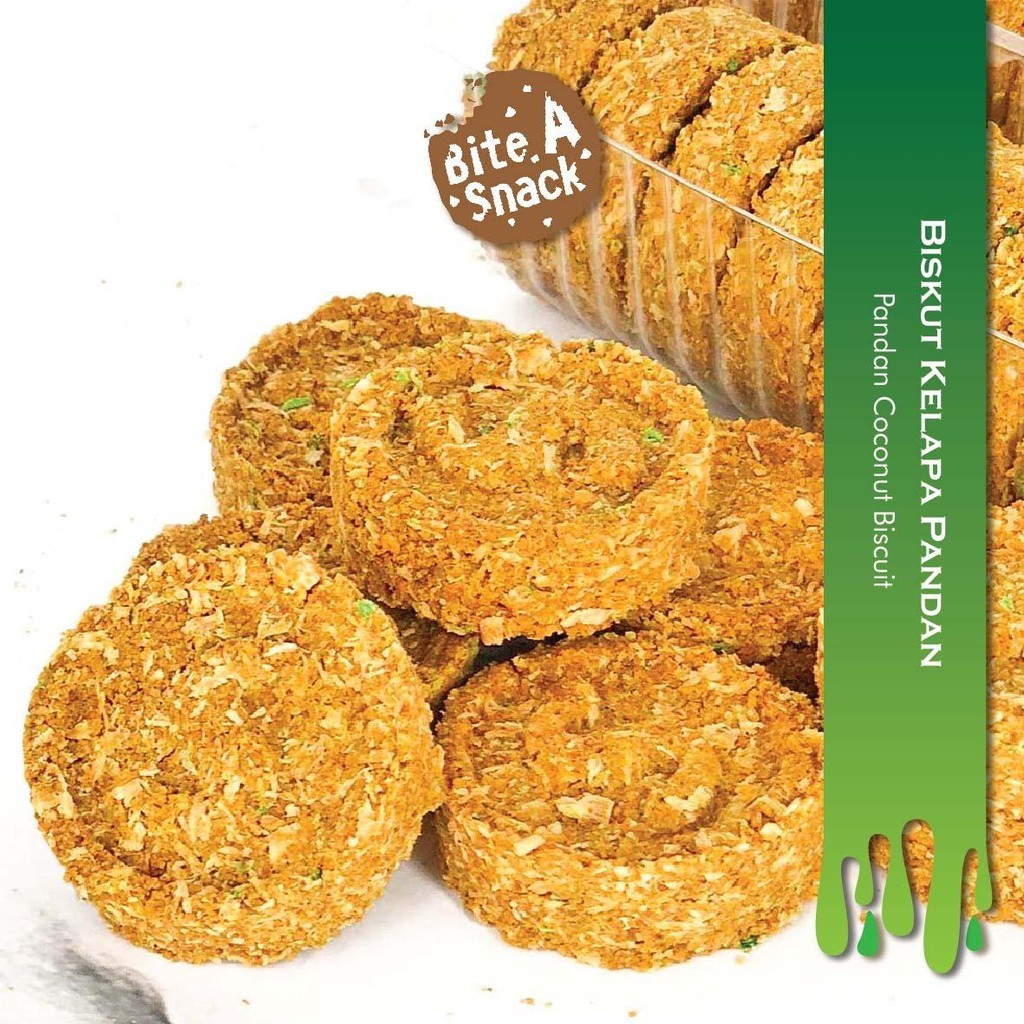Pandan Coconut Biscuit | Biskut Kelapa Pandan 130g±/pack | Shopee Malaysia
