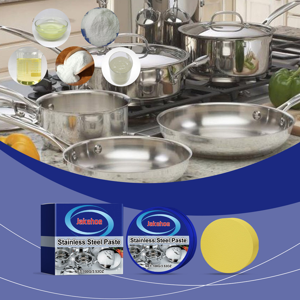 100g Jakehoe Stainless Steel Cleaning Paste Stainless Steel Pots and ...