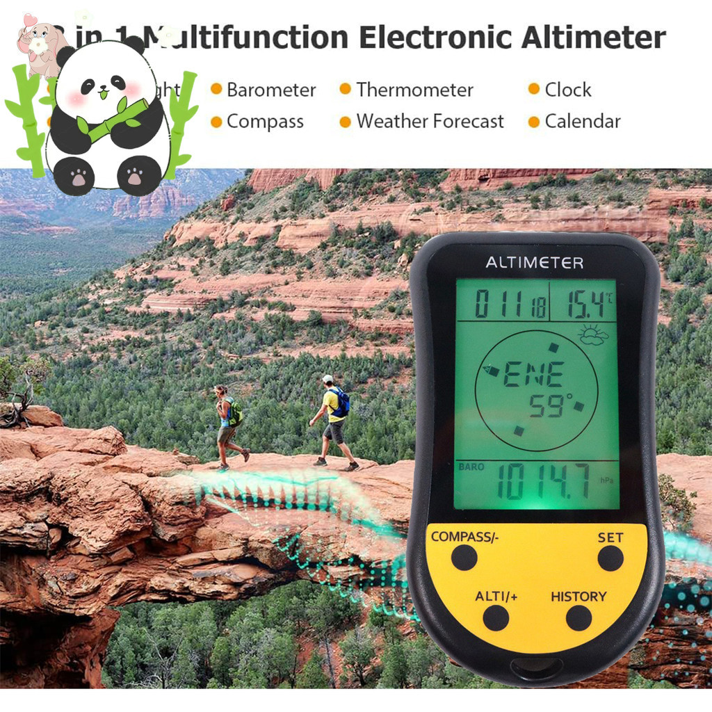 Electronic Digital Altimeter, 8-in-1 Multi-function, LCD Backlight ...