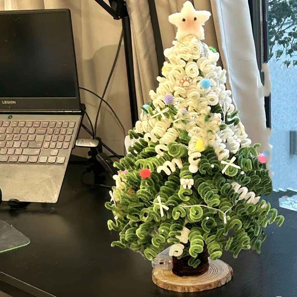 READY STOCK DIY Twist Stick Christmas Christmas Tree Green Macaron ...