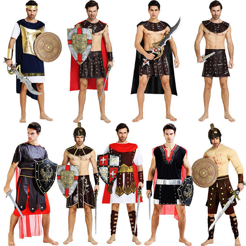 Caesar Great Emperor Samurai cosp Halloween Warrior Clothes Spartan ...