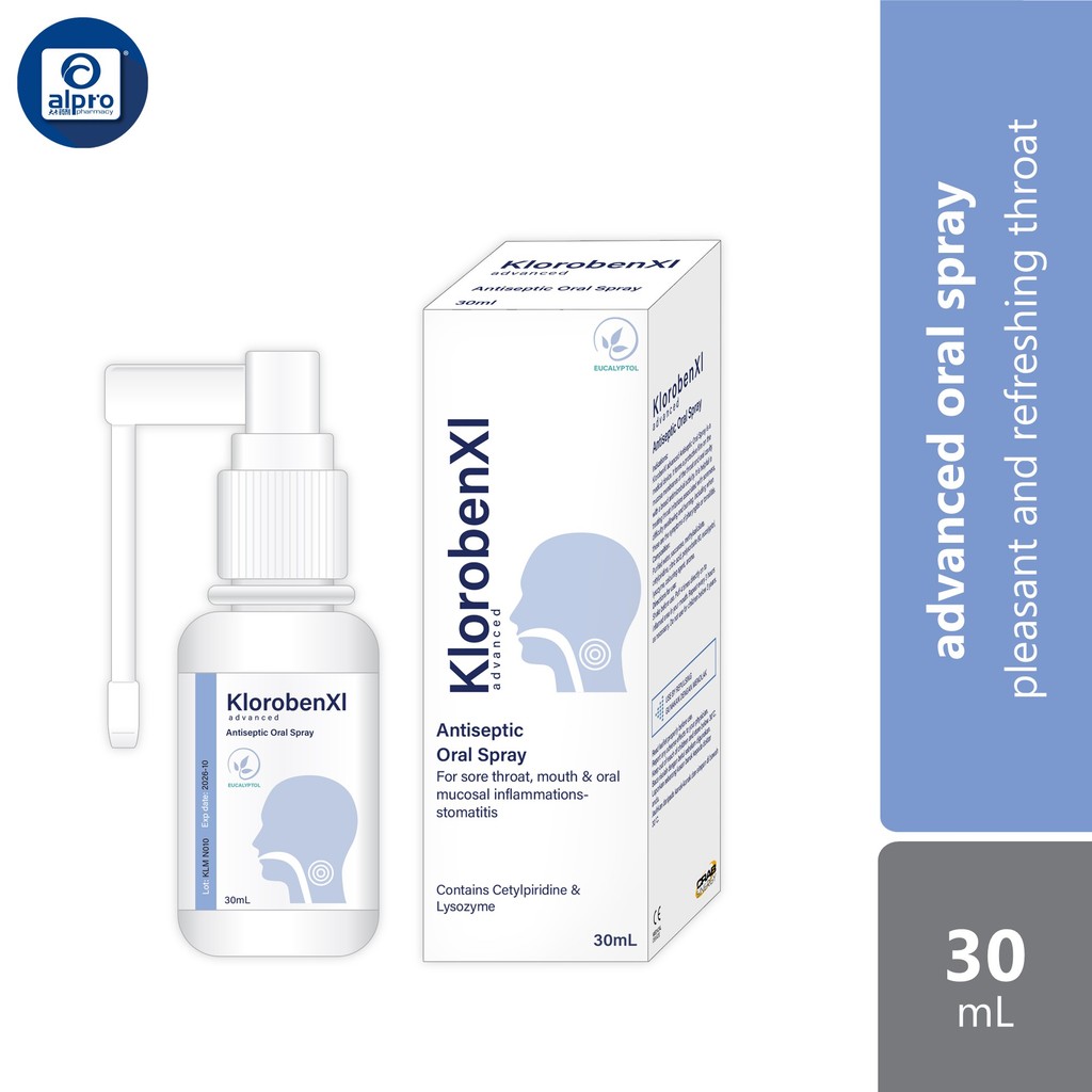 Klorobenxl Oral Spray 30mL | Soothe Sore Throat | Shopee Malaysia