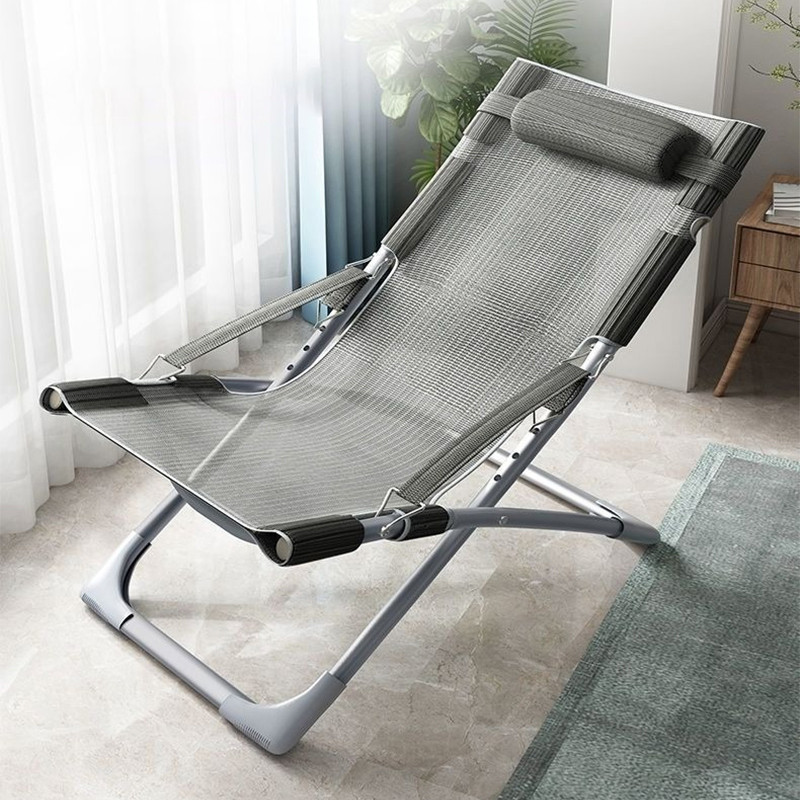 Home Balcony Recliner Nap Lounge Chair Foldable Outdoor Beach Chair ...