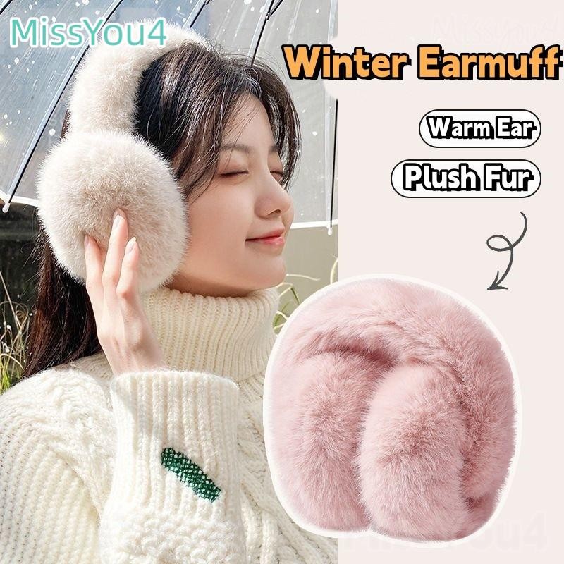 Earmuff Winter Female Lovely Plush Fur Keep Warm Ear Bag Antifreeze Ear ...
