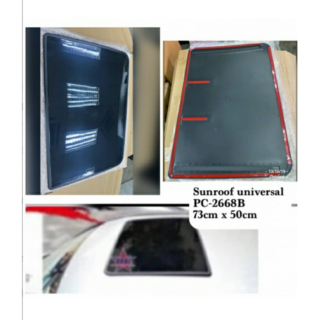 CAR SUN TOP ROOF SUNROOF SUN ROOF UNIVERSAL ABS MATERIAL PIANO BLACK ...