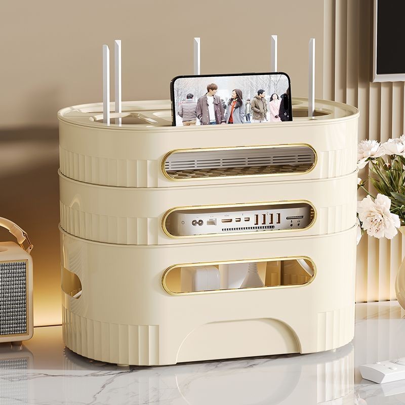 wifi收納盒 路由器收納盒 插座置物架 電線整理盒 Wifi Router Storage Box TV Top Box Shelf ...