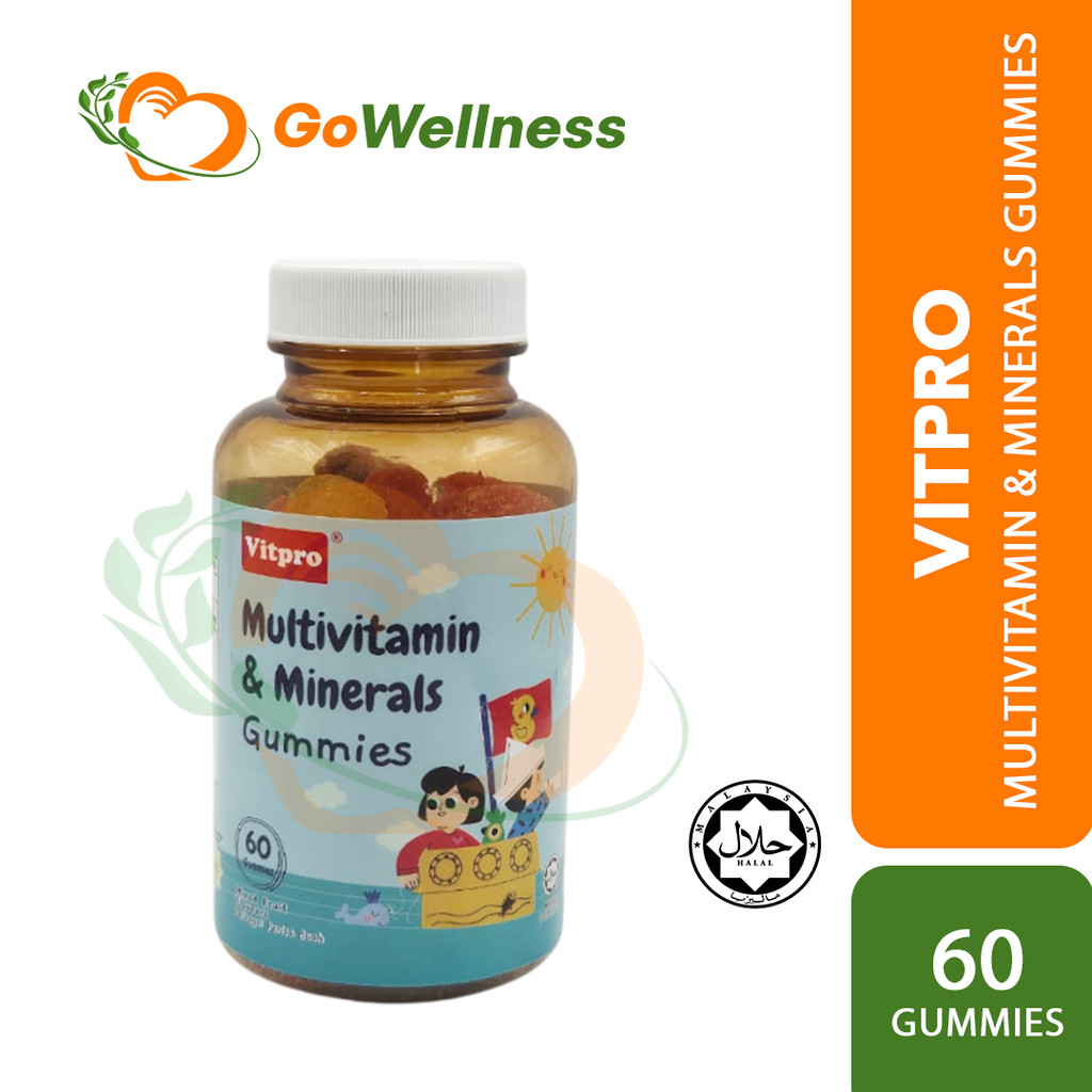 VITPRO MULTIVITAMIN & MINERALS GUMMIES | 60 Gummies | Mixed Berry ...