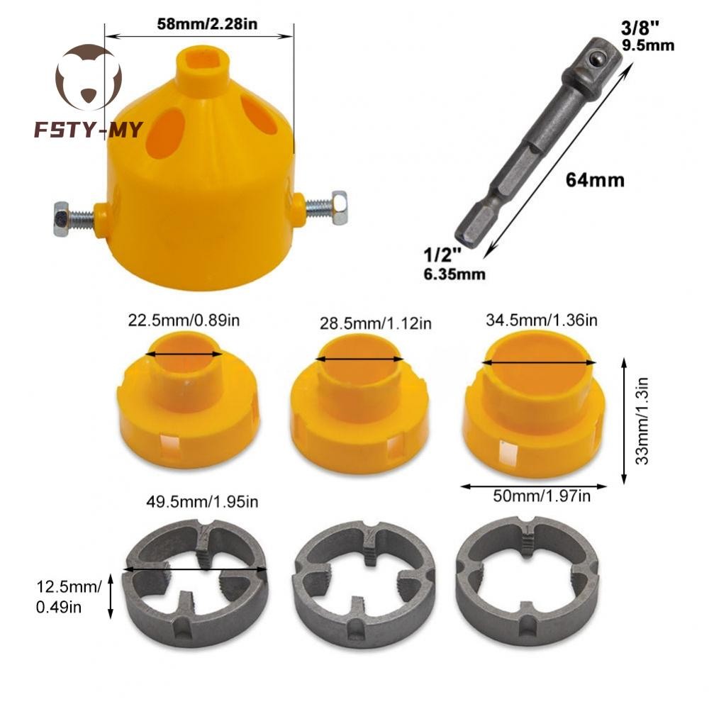 Efficient PVC Pipe Threader Set with 1/2 Inch 3/4 Inch and 1 Inch Dies ...