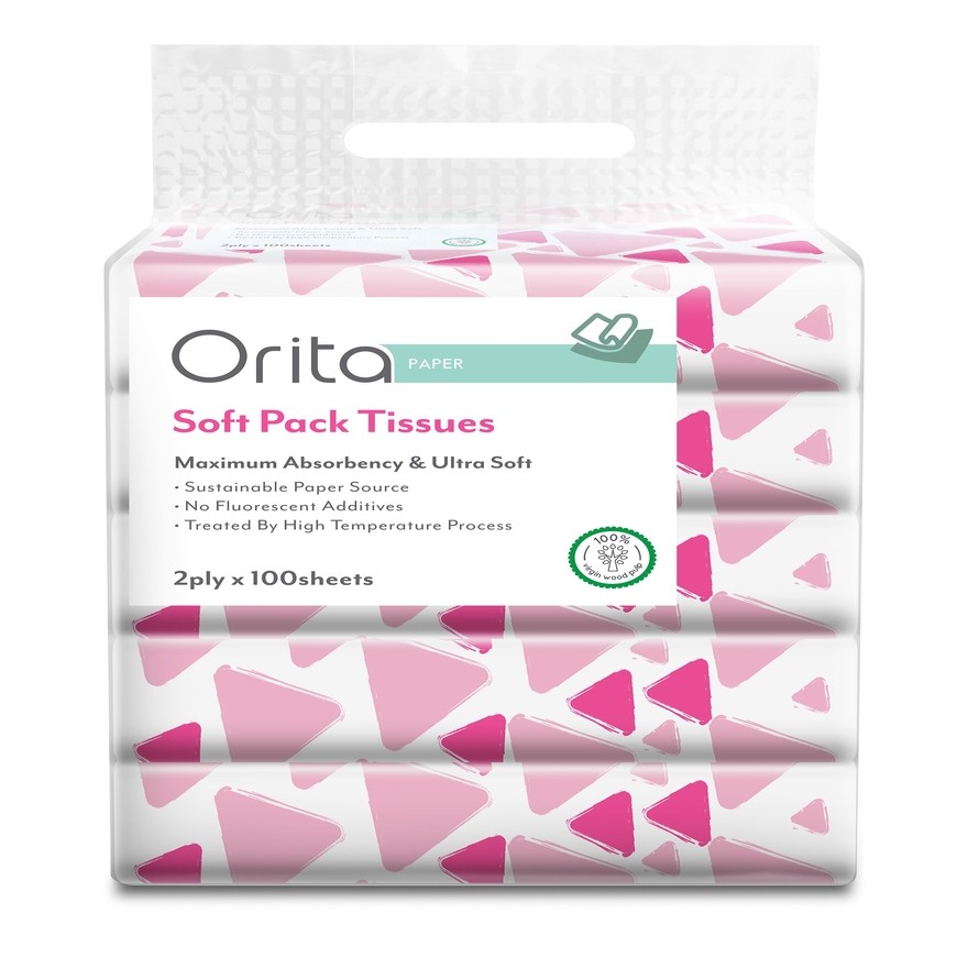 ORITA Soft Pack Tissue 2ply x 100sheets x 5packs | Shopee Malaysia