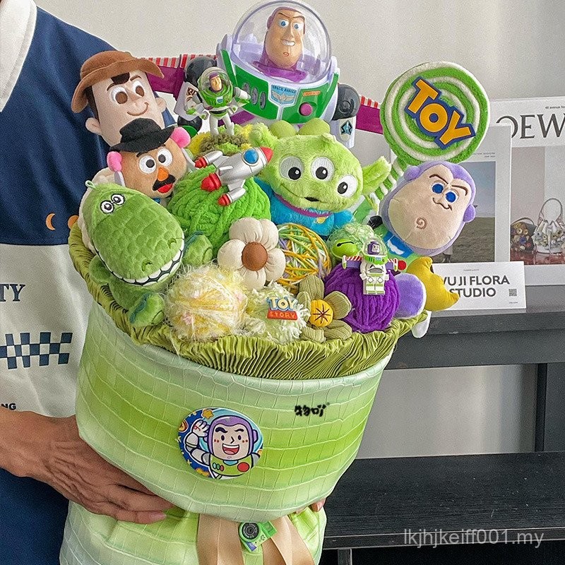 Cute Cartoon Buzz Lightyear Monster Doll Bouquet Plush Doll Toy Story ...