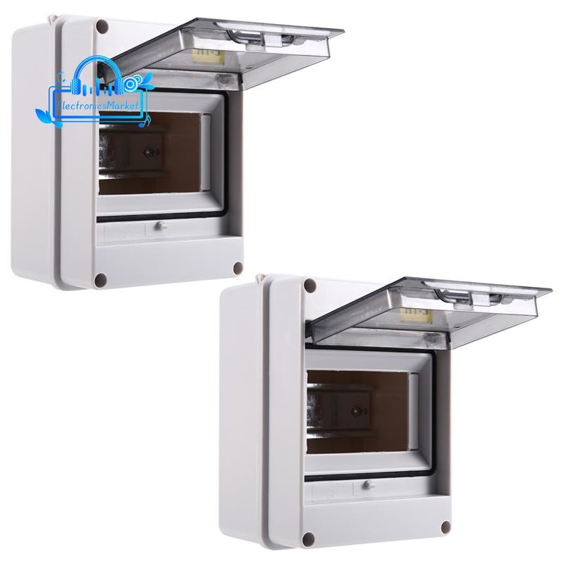 2PCS HT-5 Way IP65 Mcb Breaker Box Distribution Protection Box Power ...