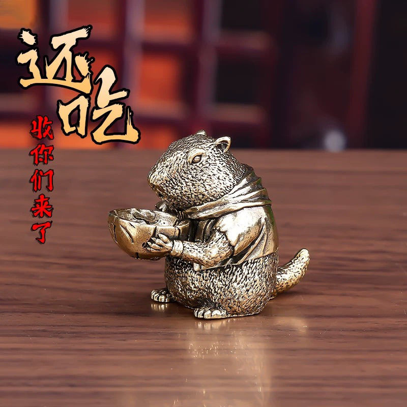 土拨鼠哪吒之魔童闹海周边手办模型汽车摆件仿真动物玩具雕像礼物Groundhog Nezha: Demonic Children of the ...