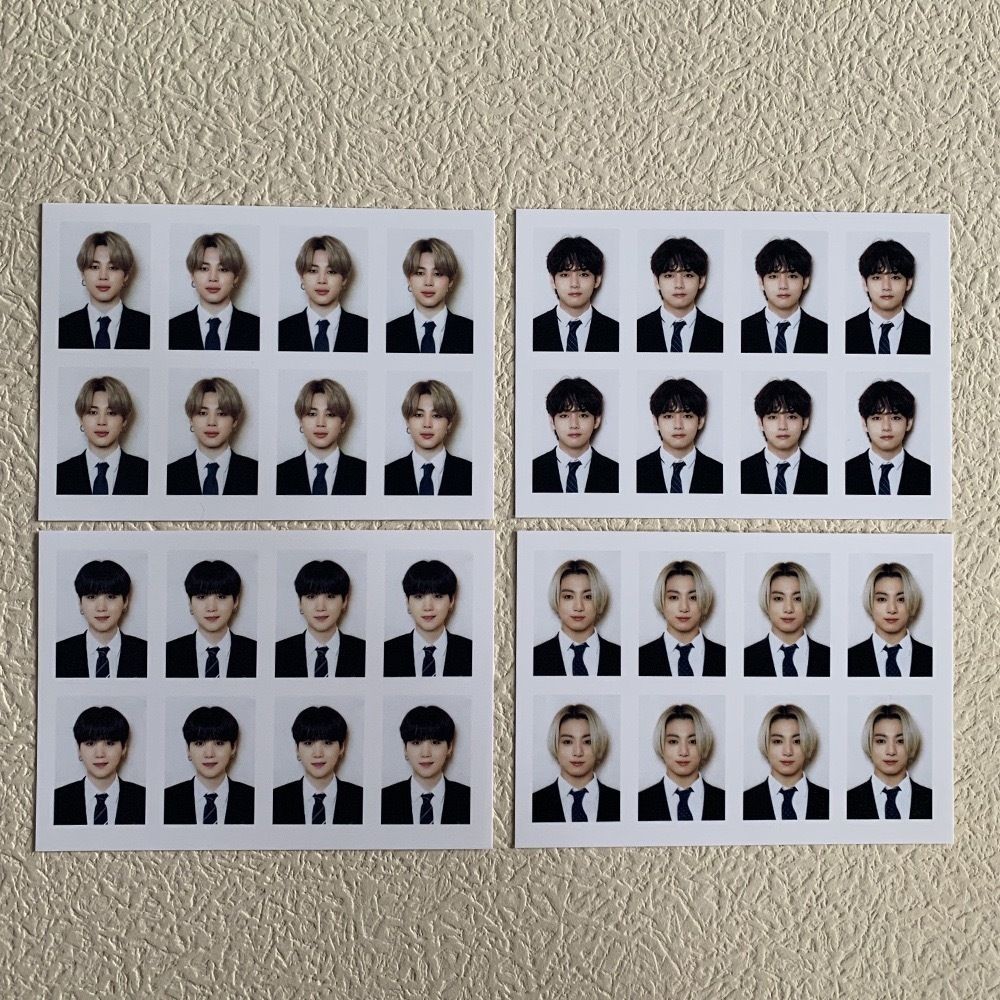 (UNOFFICIAL) BTS ARMY One Inch ID Photo Passport Photo JK RM JIMIN V ...