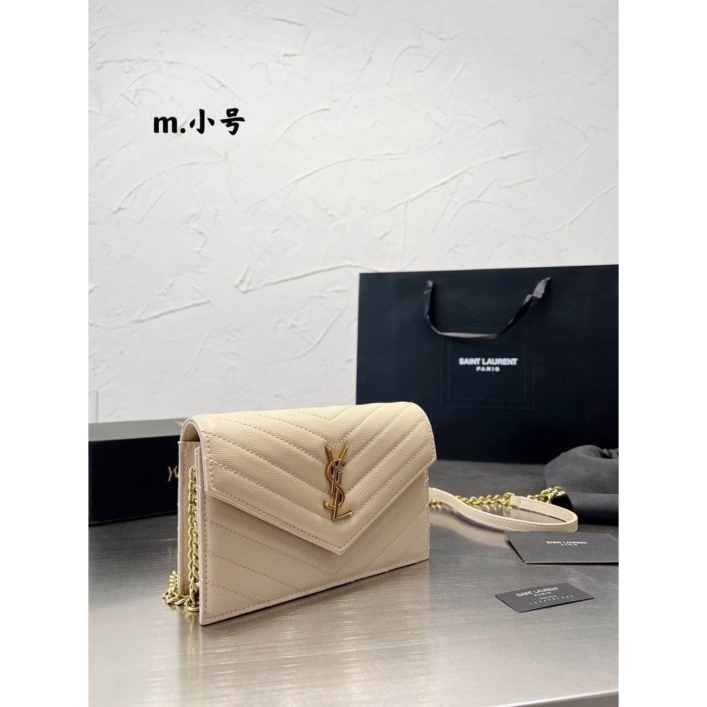High Quality YSL Woc Chain Bag Letter Envelope Women's Shoulder Bag ...