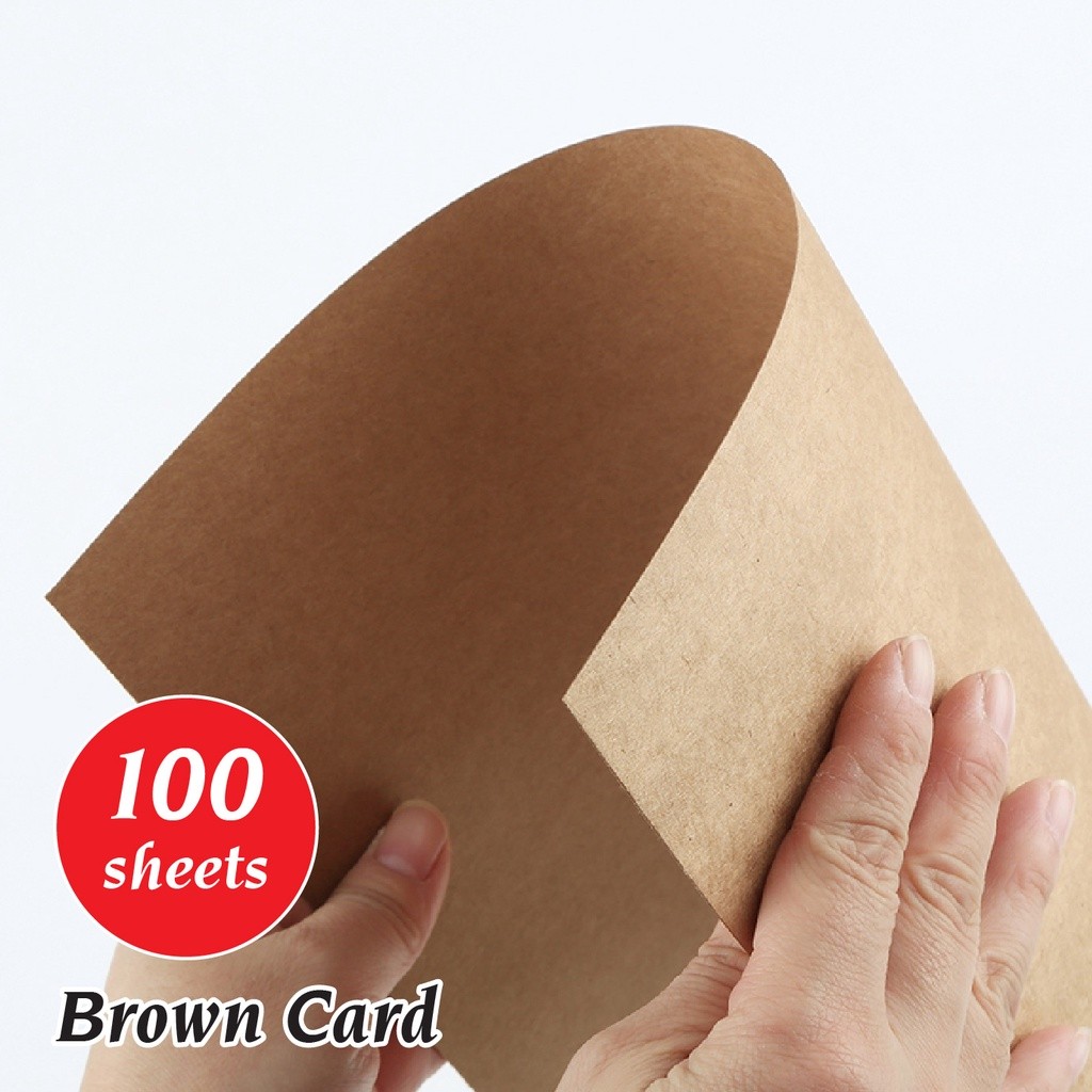 A3 Brown Card 100pcs | 180g 250g 350g 450g | Brown Kraft Paper for Printing and Craft | Kraft ...