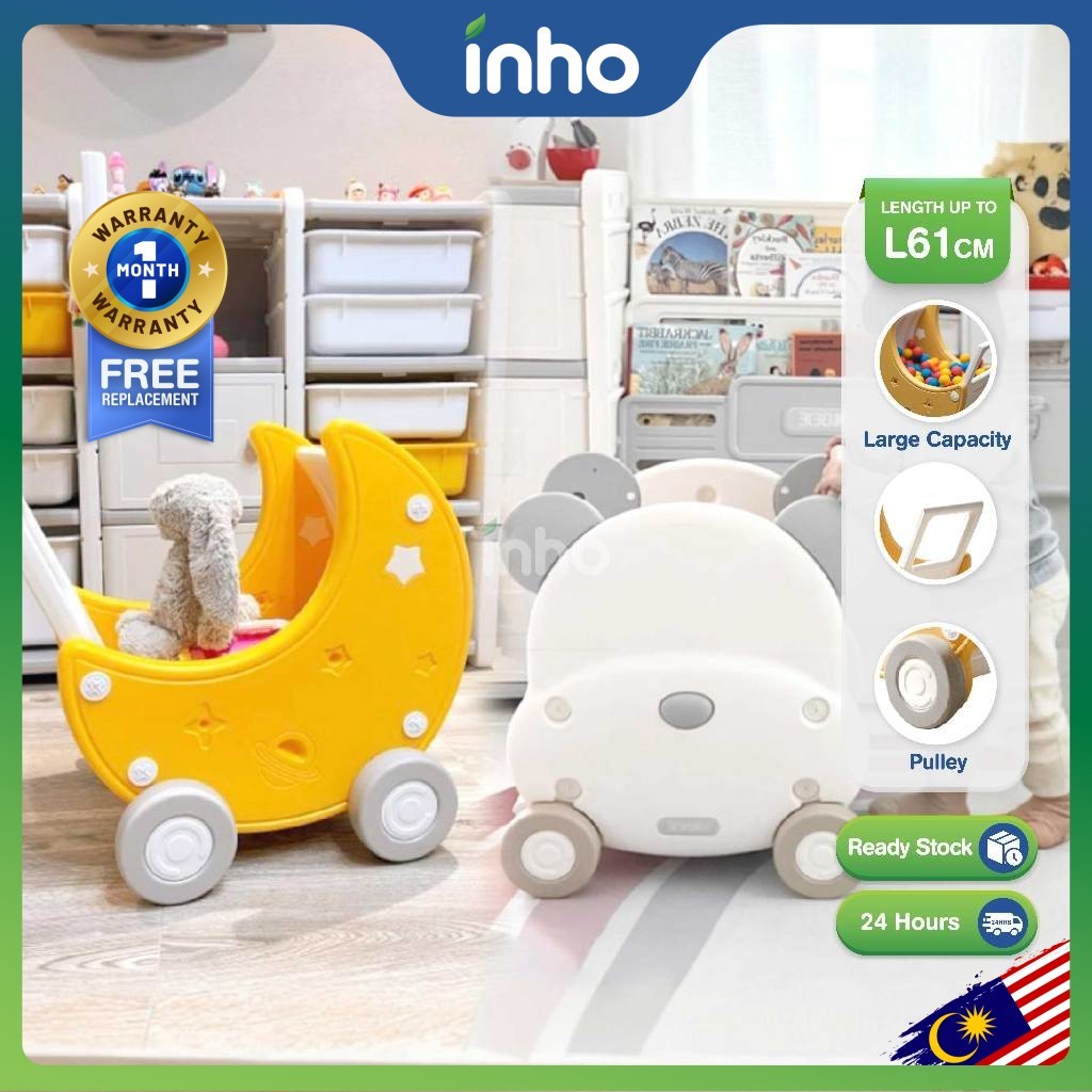 INHO Baby Children Cute Small Mini Trolley Pull Push Cute Shopping Cart ...
