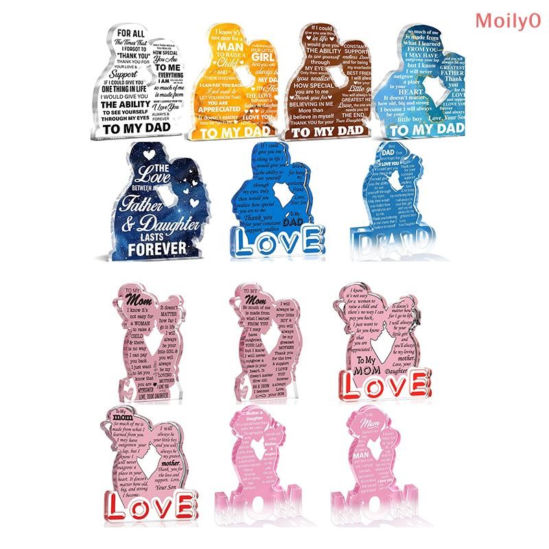 {Moily0} Mother's Day Father's Day Acrylic Ornament Father Mother ...
