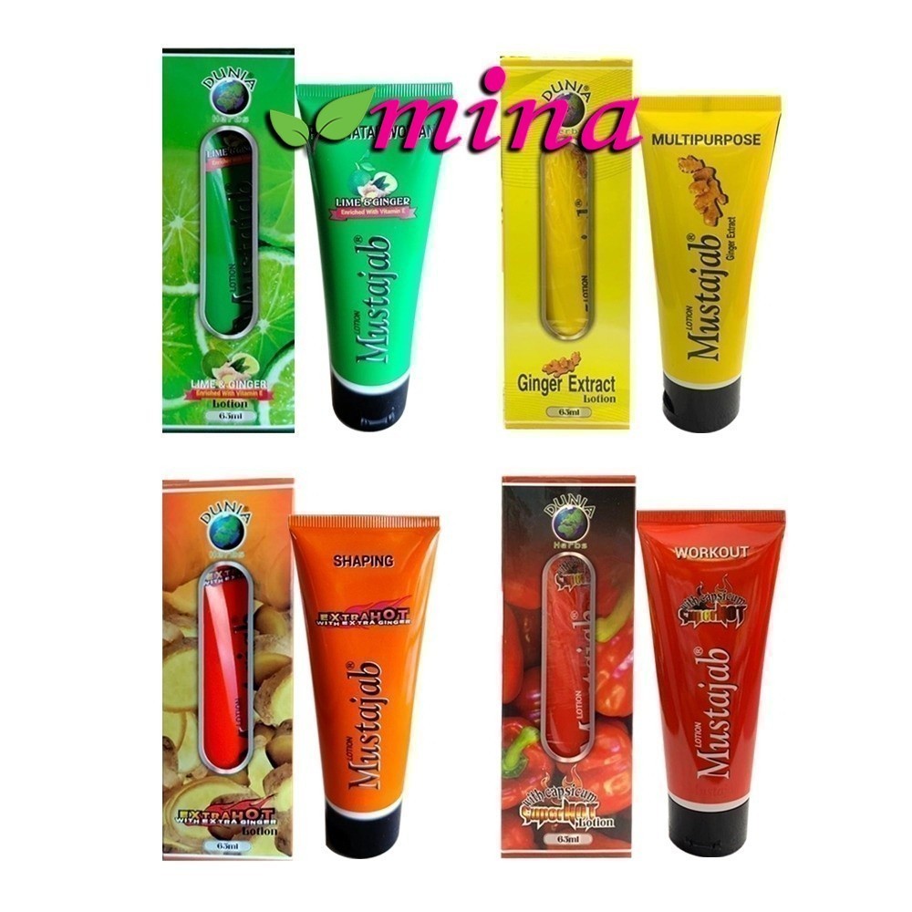 MUSTAJAB Losyen Mini 65ml Original Dunia Herbs Body Lotion Halia Bara ...