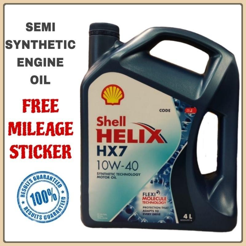SHELL HELIX HX7 10W40 SEMI SYNTHETIC 4L ENGINE OIL ORIGINAL THAILAND ...