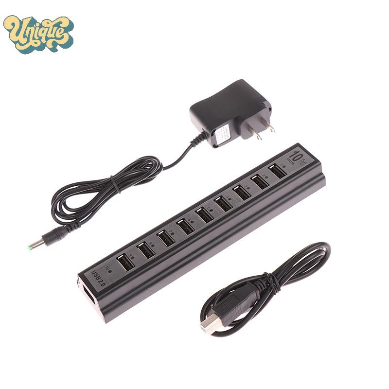 (Unique) Power Adapter Usb Charger Hub Adapter Hi-speed Multi Hub 10 ...
